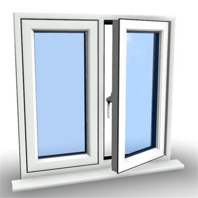1245mm (W) x 1045mm (H) PVCu Flush Casement Window - 1 Right Opening ...