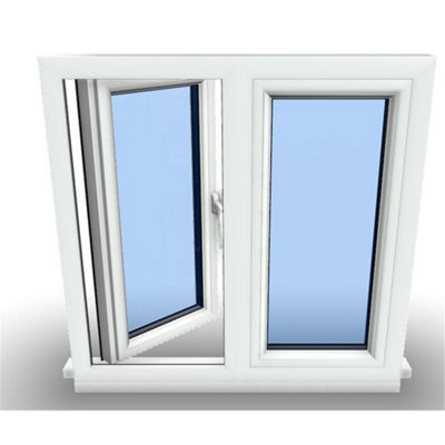 1245mm (W) x 1045mm (H) PVCu Flush Casement Window - 1 Right Opening ...