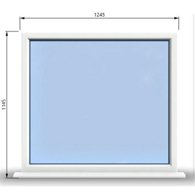 1245mm (W) x 1145mm (H) PVCu StormProof Window - 1 Non Opening Window ...