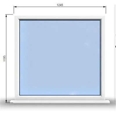 1245mm (W) x 1195mm (H) PVCu StormProof Window - 1 Non Opening Window ...