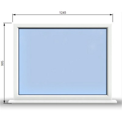 1245mm (W) x 995mm (H) PVCu StormProof Window - 1 Non Opening Window ...