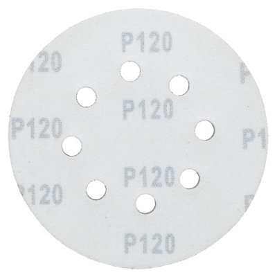 125mm 5" Hook And Loop Sanding Sander Abrasive DA Discs Fine 120 Grit 50pc