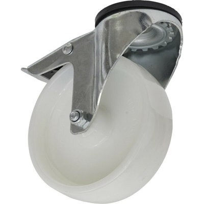 125mm Bolt Hole Swivel Castor Wheel - 40mm Tread - Polyamide - Total ...