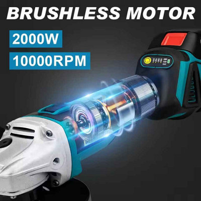 125mm Brushless Electric Angle Grinder Variable Speed Cordless