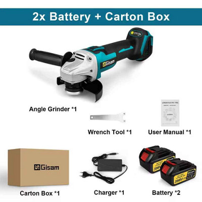 125mm Brushless Electric Angle Grinder Variable Speed Cordless