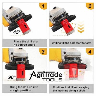 125mm Premium Diamond Core Drill Bit M14 - Dry/Wet Cutting for ...