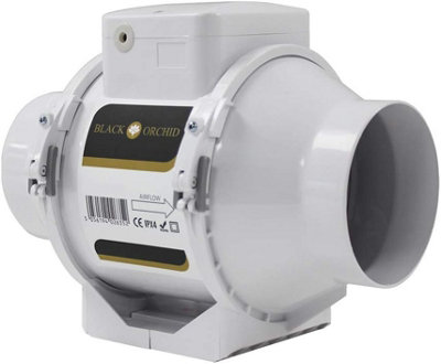 125mm Silent Inline Air Intake Fan Powerful Extractor for Hydroponic ...