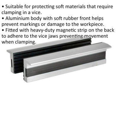 125mm Soft Vice Jaws with Magnetic Strip and Rubber Grip for Ultimate ...