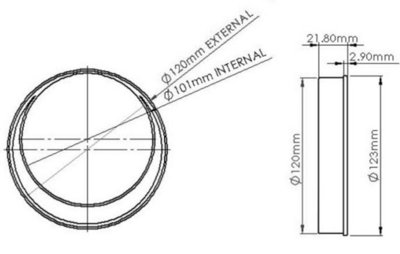 125mm to 100mm Round Offset Reducer