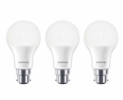 125w Equivalent LED Bulb 15w B22 Warm White 3000K - Pack of 3