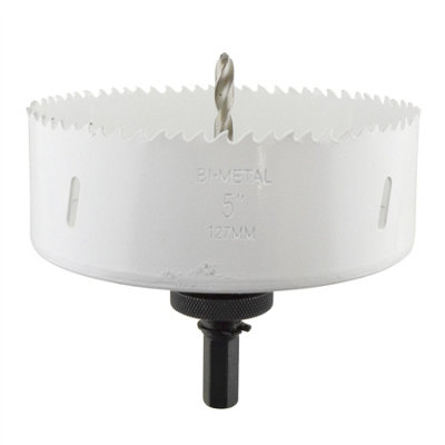 127mm HSS Hole Saw Holesaw Bi-Metal Blade Cutter Drill And Drill ...