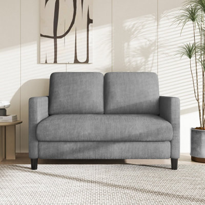 129CM Small Sofa Couch for Living Room,Soft Corduroy LoveSeat for Small ...