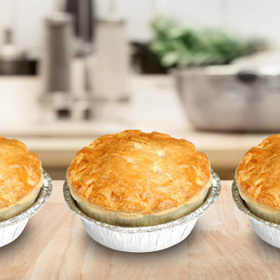 12cm Aluminium Foil Pie Dishes 60 Pack - Disposable Baking Trays for ...