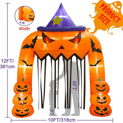 12FT Halloween Inflatables Outdoor Pumpkin Decorations, Blow Up ...
