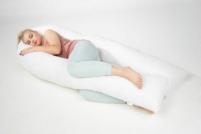 12ft U Shape Pillow Full Body Support Multi Purpose Use Maternity ...