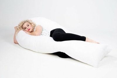 12ft U Shape Pillow Full Body Support Multi Purpose Use Maternity ...