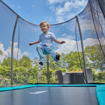 12ft x 8ft Salta Green Rectangular Comfort Edition Inground Trampoline ...