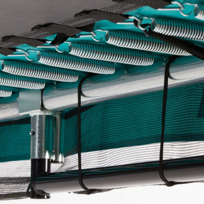 12ft x 8ft Salta Green Rectangular Comfort Edition Inground Trampoline ...