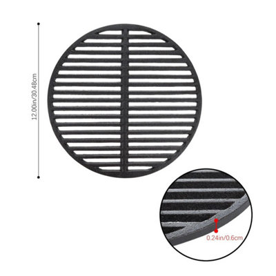12inch Round Cast Iron Barbecue Grill Grate Outdoor BBQ Cooking Grid ...