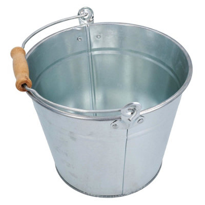 12L Galvanised Steel Metal Bucket Pail Water Coal House Garden Plant 10PK