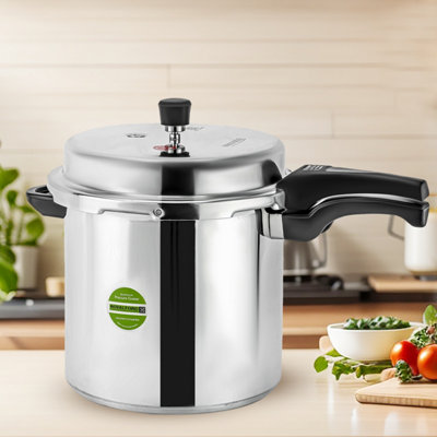 12L Pressure Cooker Lightweight Aluminium Casserole Stock Pot Kitchen