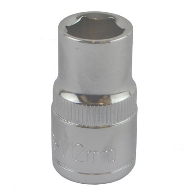 12mm 1/2" Drive Shallow Metric Socket Single Hex / 6 sided Bergen | DIY ...