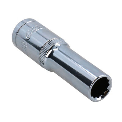 12mm 1/2in Drive Double Deep Long Reach Metric Socket 12 Point Sided Bi-hex