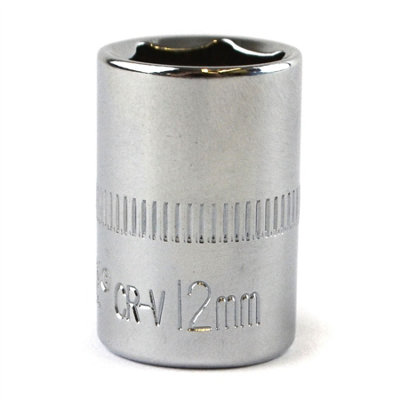 12mm 1/4" Drive Shallow Metric Socket Single Hex / 6 sided Bergen | DIY at B&Q
