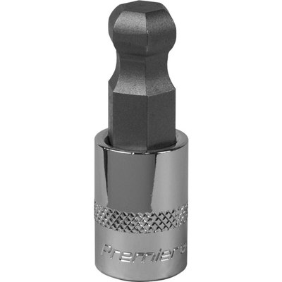 12mm Ball-End Hex Socket Bit - 3/8" Square Drive - Chrome Vanadium ...