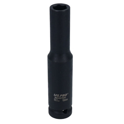 12mm Extra Deep Long Metric MM Impact Socket 1/2" Drive 6 Sided Single ...