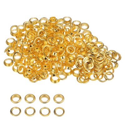 12mm Eyelets with Washers, Gold - 100pcs