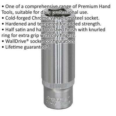 12mm Forged Steel Deep Drive Socket - Durable Chrome Vanadium for ...