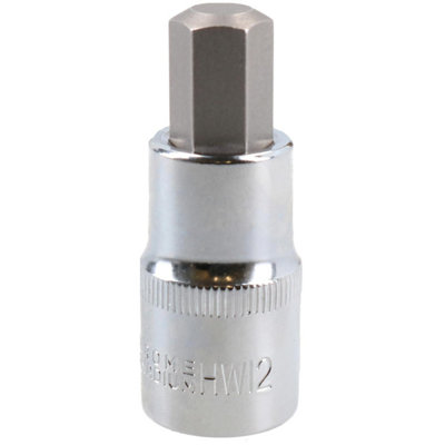 12mm Hex Bit Metric Allen Socket Male 1/2" Drive 55mm Length ...