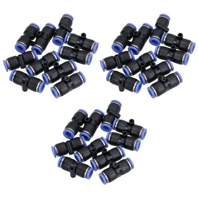 12mm (OD) Pneumatic Air Straight Hose Pipe Tube Inline Push Connector ...