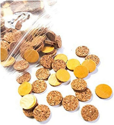 12mm Self Adhesive Cork Pads Pack of 100 for Picture Frames Cabinet ...