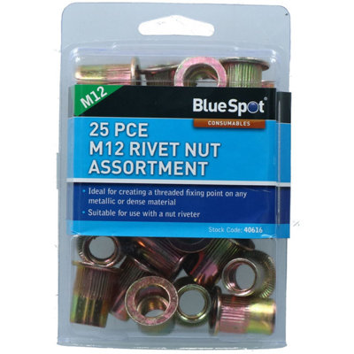 12mm Steel Nut Serts Inserts Rivet Nut Threaded Inserts Blindnut Rivnut ...