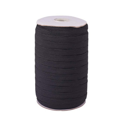 12mm Wide Flat Elastic Band, Stretchable Elastic Cord Flat Tape, Black ...