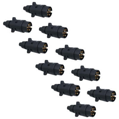 12N 7 Pin Plug Plastic Car Trailer Caravan Electrical Wiring Lights ...