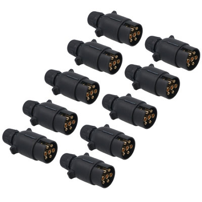 12N 7 PIN PLUG PLASTIC CAR TRAILER CARAVAN ELECTRICAL WIRING LIGHTS ...
