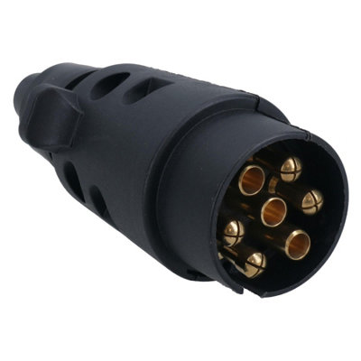 12N 7 Pin Plug Plastic Car Trailer Caravan Electrical Wiring Lights ...