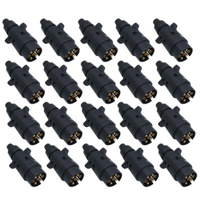 12N 7 Pin Plug Plastic Car Trailer Caravan Electrical Wiring Lights ...
