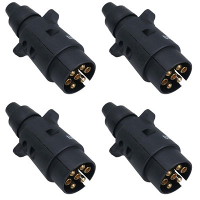 12N 7 Pin Plug Plastic Car Trailer Caravan Electrical Wiring Lights ...
