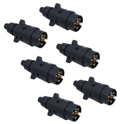 12N 7 Pin Plug Plastic Car Trailer Caravan Electrical Wiring Lights ...