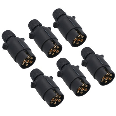 12N 7 Pin Plug Plastic Car Trailer Caravan Electrical Wiring Lights ...