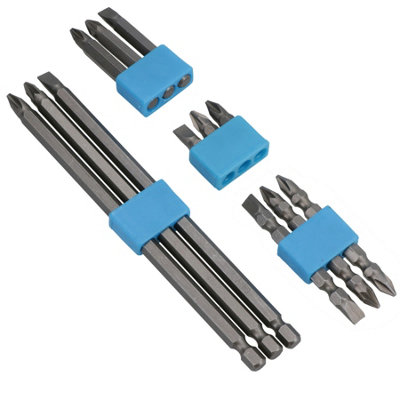 Buy 12pc Assorted Power Bit Set Philips, Pozi & Slotted Hex Screwdriver ...