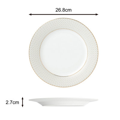 12pc Premium Diamond & Gold Dinner Set