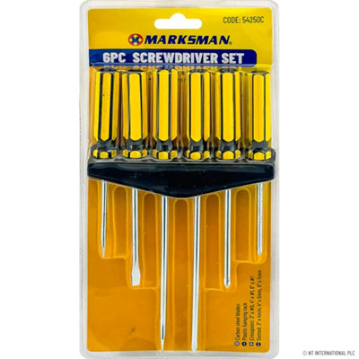 12Pc Screwdriver Set Crosspointed & Slotted Multi Purpose With Rack Diy ...