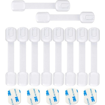12PCS Baby Safety Cupboard Locks Cabinet Door Drawer