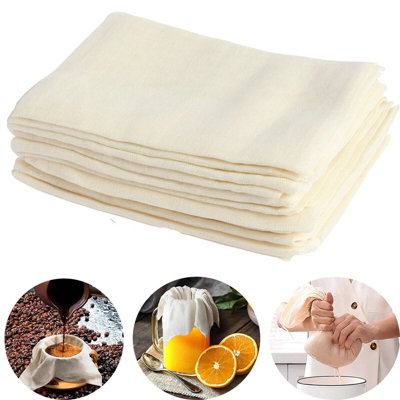 12PCS Cotton Cheese Cloth for Straining, Fine Reusable Muslin Cloths ...