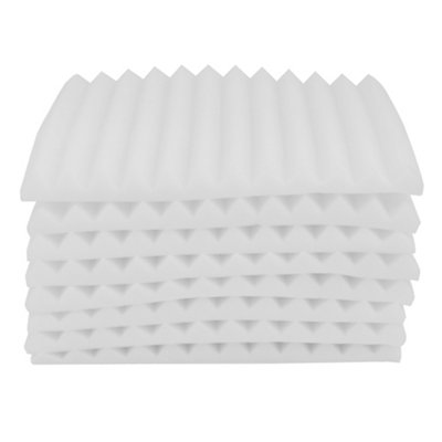 12Pcs White High Density Flame Retardant Acoustic Foam Panels Sound ...